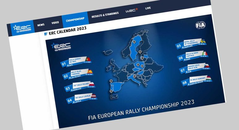 Tävlingskalendern för FIA ERC 2023 | Motorsport4sale